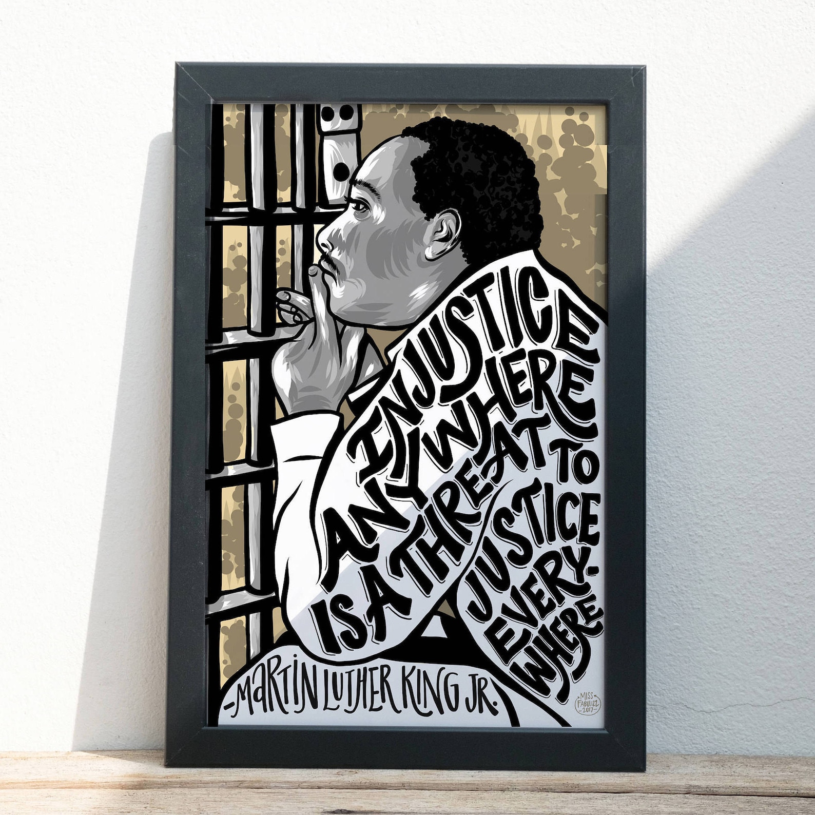 ART PRINT - Martin Luther King, Jr. Injustice - Illustration - 11" X 17 ...