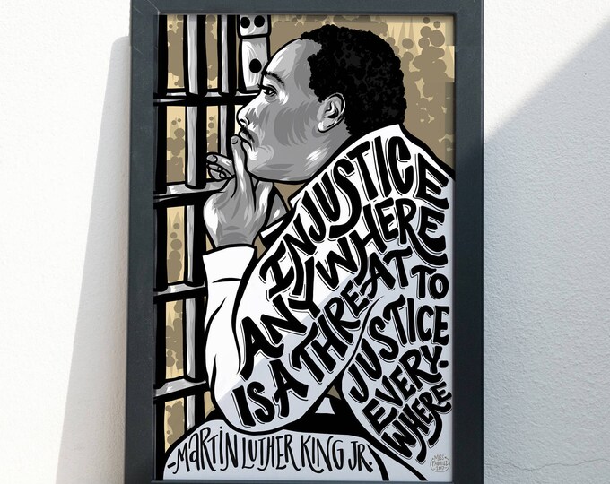 ART PRINT Martin Luther King, Jr. Injustice Illustration 11 X 17 - Etsy