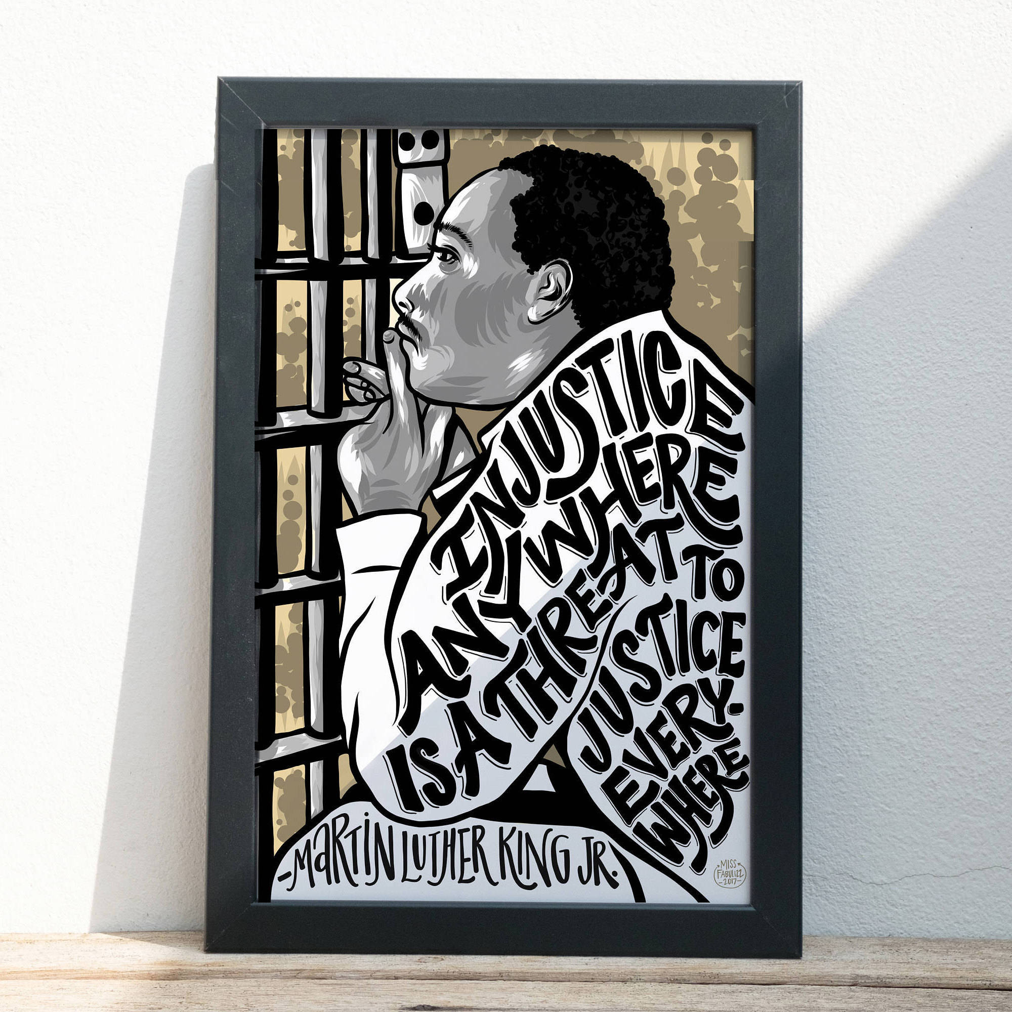 ART PRINT Martin Luther King Jr. Injustice Illustration | Etsy