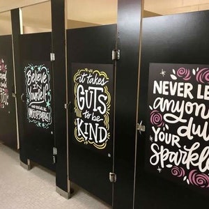 4 "real Girls" Bathroom Stall Vinyl Decals | Installing Inspiration ...
