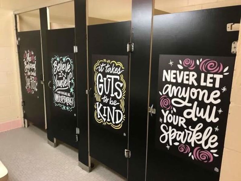 4 real Girls Bathroom Stall Vinyl Decals - Etsy