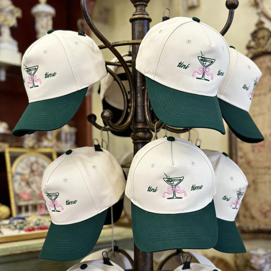 Custom Embroidered Martini Trucker Hat, Bachelorette Party Bride Squad ...