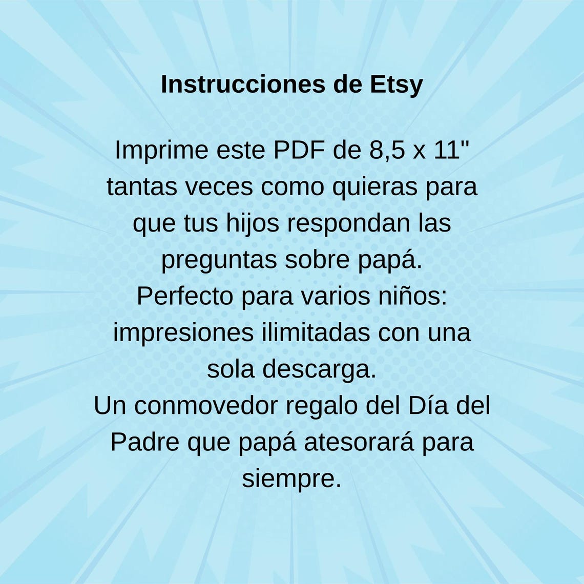 Cuestionario "todo Sobre Mi Papá" Para El Día Del Padre En PDF ...