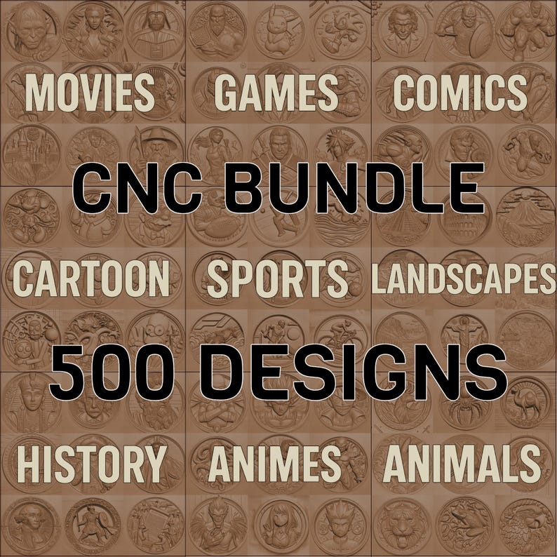 CNC Router Mega Bundle: 3D STL Design Files for Wood, Metal, Acrylic - Etsy