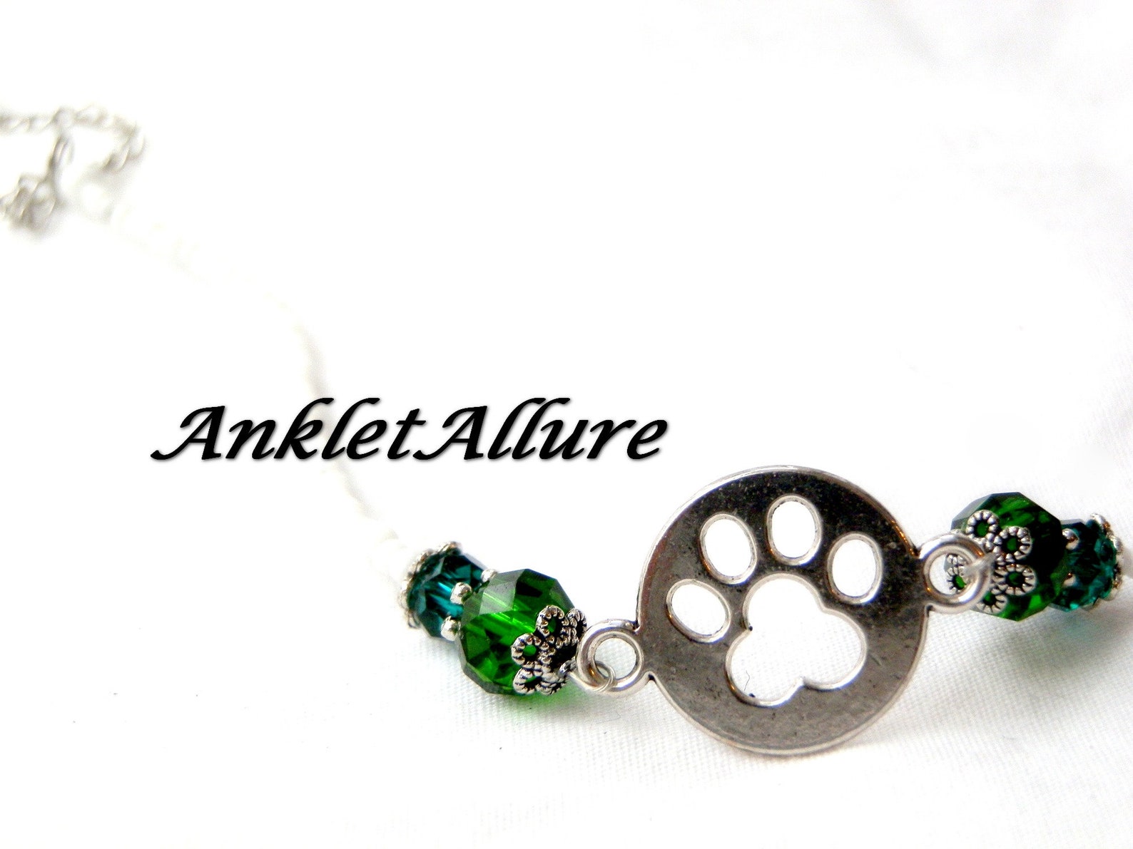 PAW PRINT Anklet Dog PAW Anklet Loss of Pet Jewelry Keepsake - Etsy