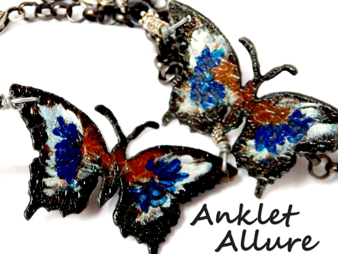 BUTTERFLY Boot Chains RUSTIC Boot Jewelry Boot Bracelets Boot - Etsy