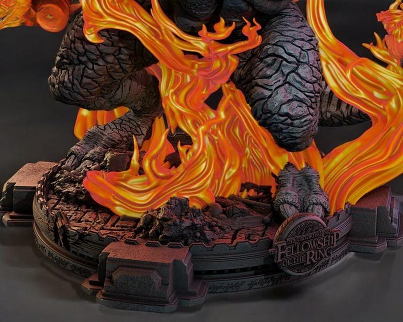 3D Balrog STL File: Lord of the Rings Model for 3D Printing - Etsy