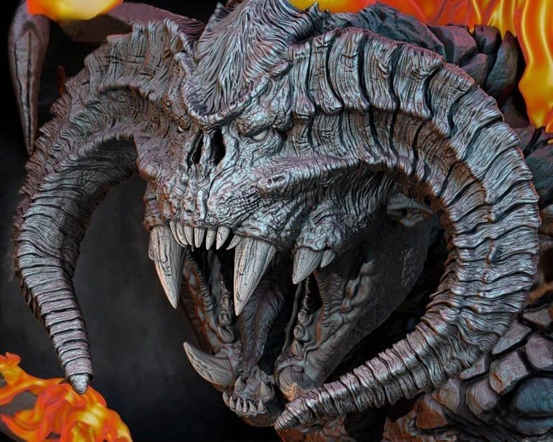 3D Balrog STL File: Lord of the Rings Model for 3D Printing - Etsy