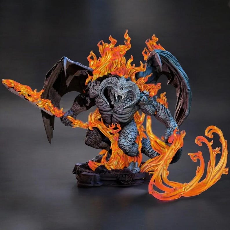 3D Balrog STL File: Lord of the Rings Model for 3D Printing - Etsy