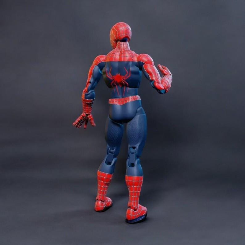 3D Spiderman Action Figure STL File: Articulated Design - Etsy