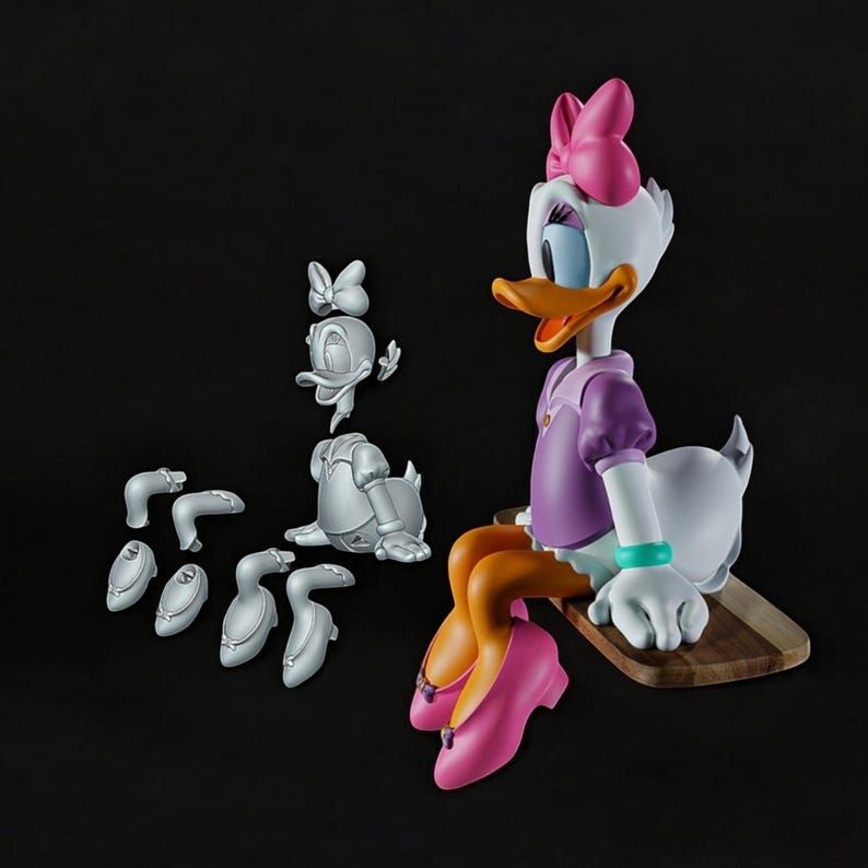 Disney Cartoon 3D Model STL File, Mickey Mouse, Minnie, Donald, Pluto ...