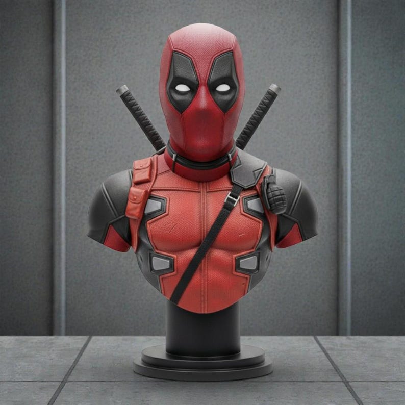 Deadpool Bust STL File: 3D Statue Bust - Etsy