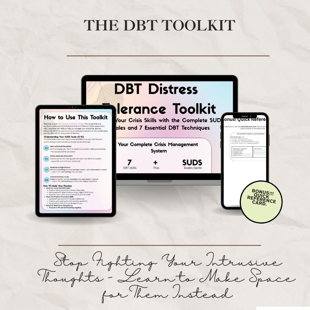UPDATED! DBT Distress Tolerance Skills Workbook: Therapy Worksheets ...