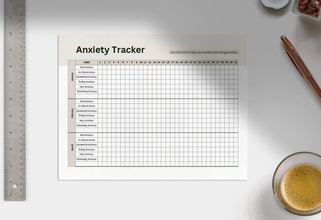Anxiety Tracker and Journal – Printable Mental Health & Mood Log - Etsy ...