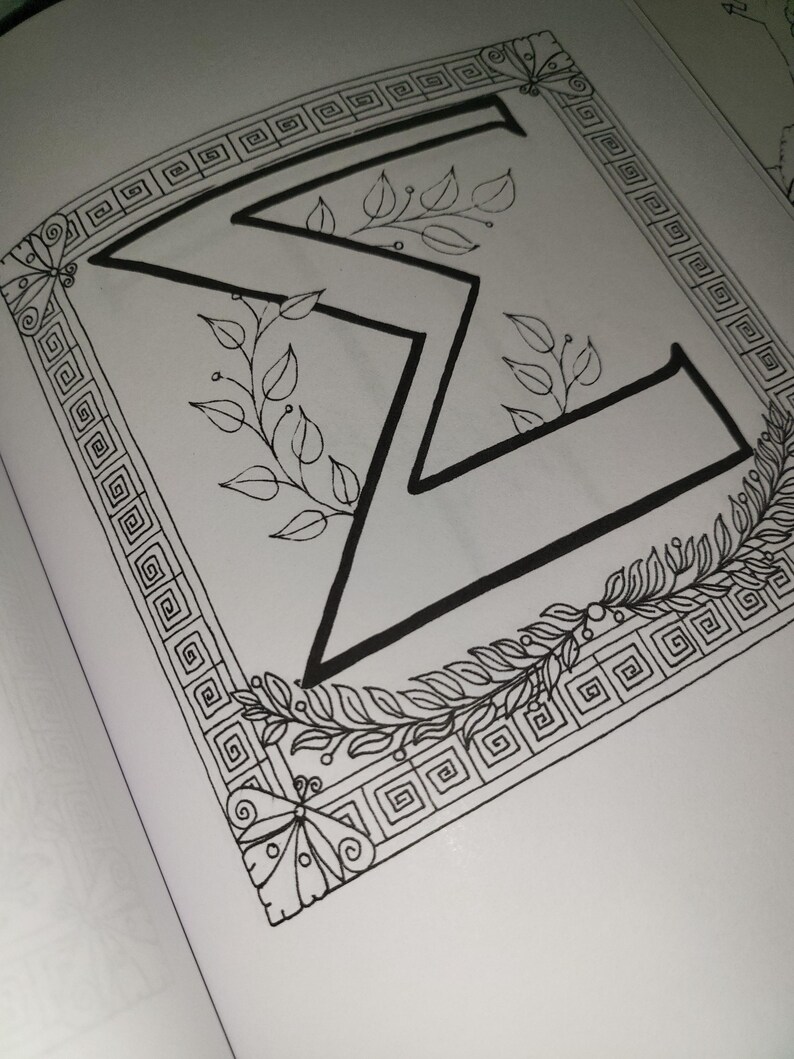 Greek Alphabet Coloring Page Printable | Learn Greek Letters Worksheet ...