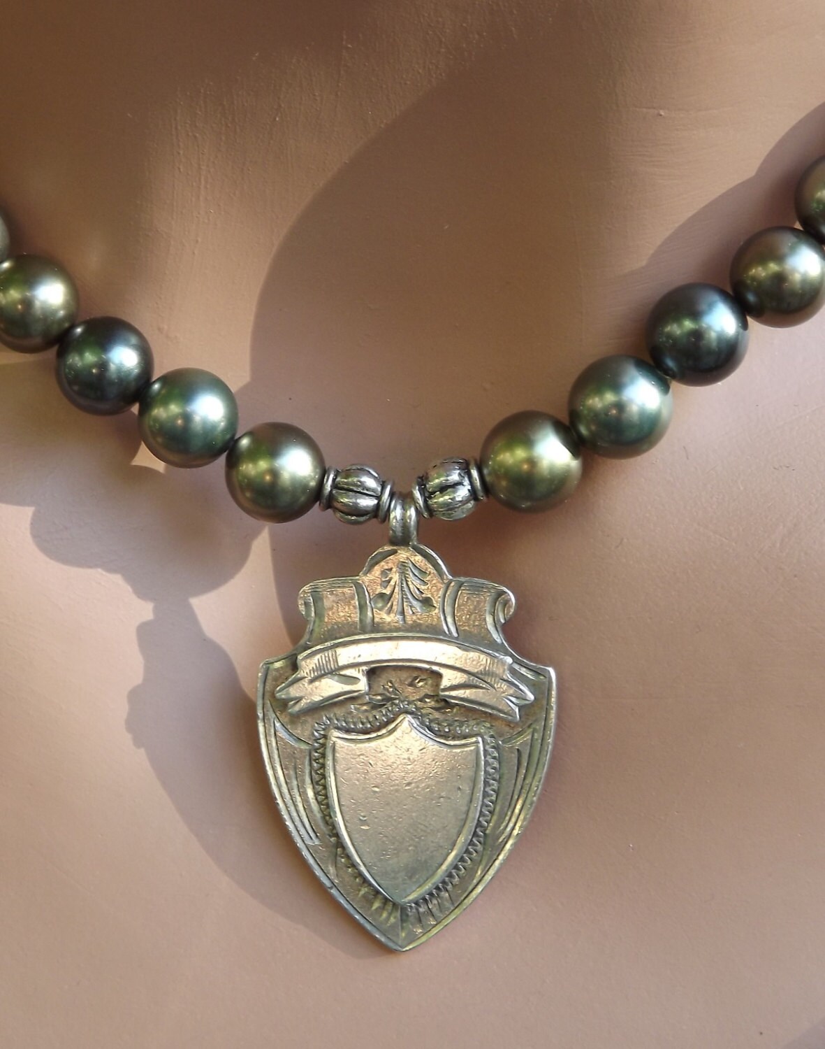 Vintage Sterling Silver Watch Fob Necklace - Etsy