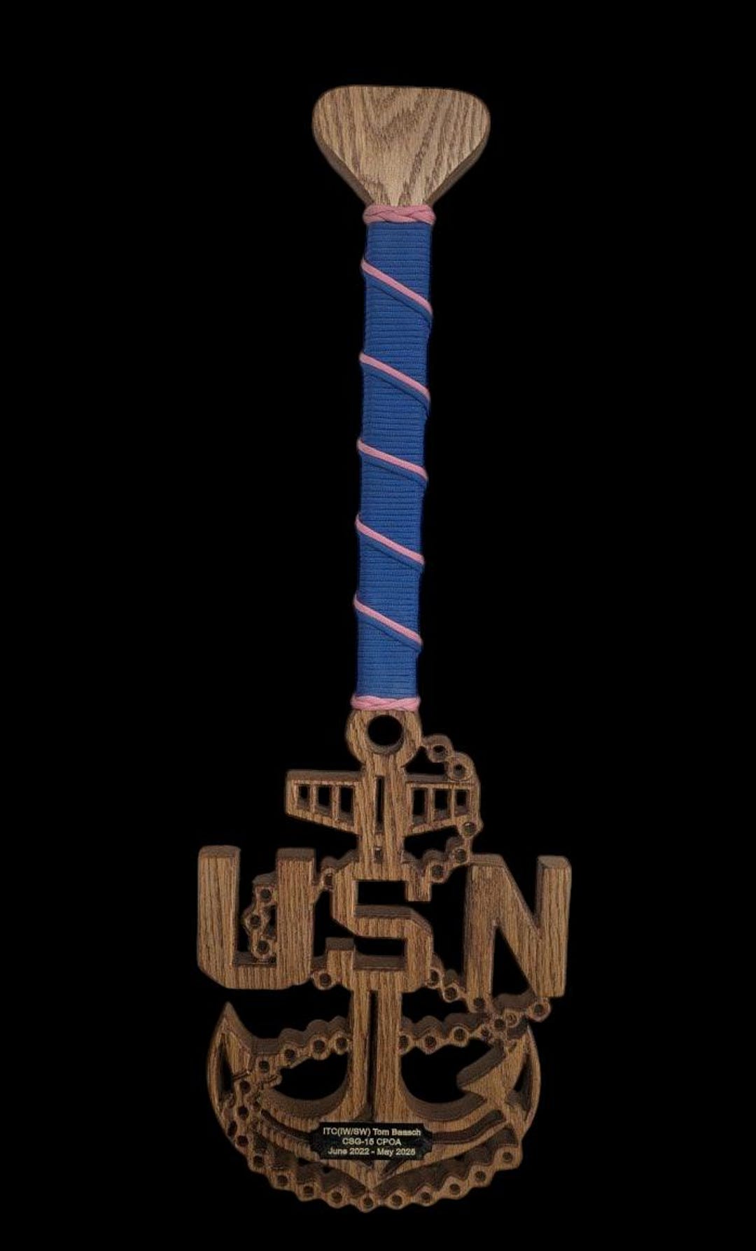 Navy Chief Anchor Paddle, Military Paddle, Custom Navy Chief Paddle ...