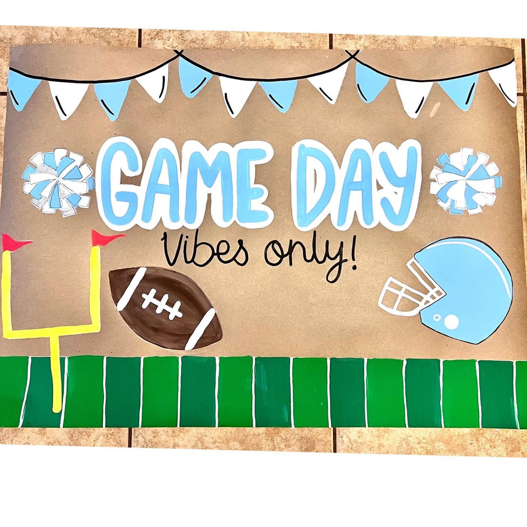 Hand-painted Football Banner: Custom Game Day Sign,senior Sports Night ...