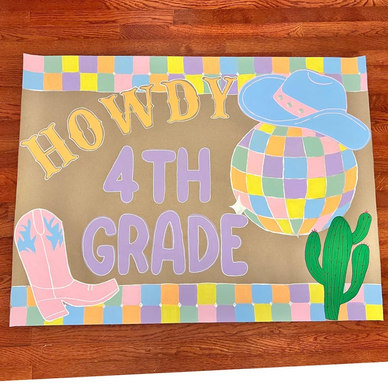 Hand-painted Banner, Vertical Photo Prop Sign First or Last Day of ...