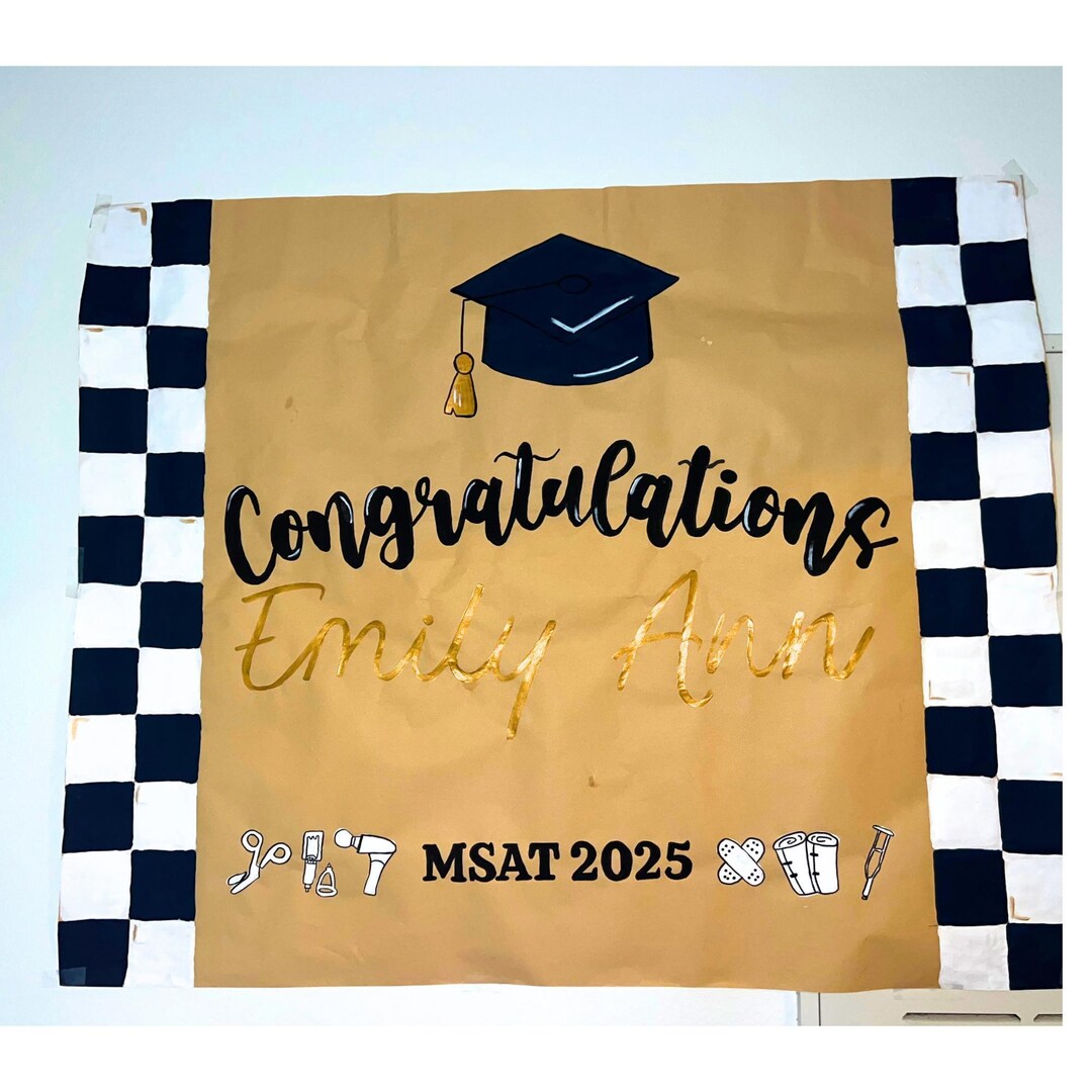 Graduation Hand-painted Banners, Unique Personalized Graduation Party ...