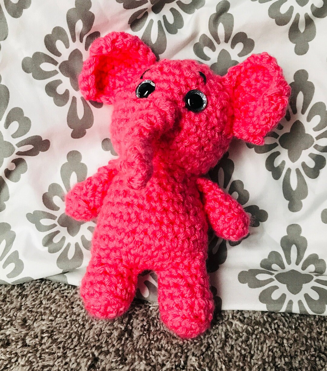 Eleanor the Pink Stuffed Elephant - Etsy