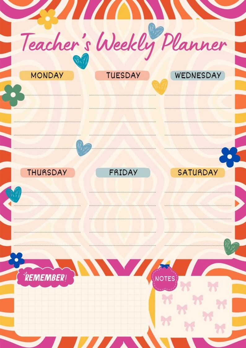 Teacher's Digital Planner - Digital Planner Template - Etsy