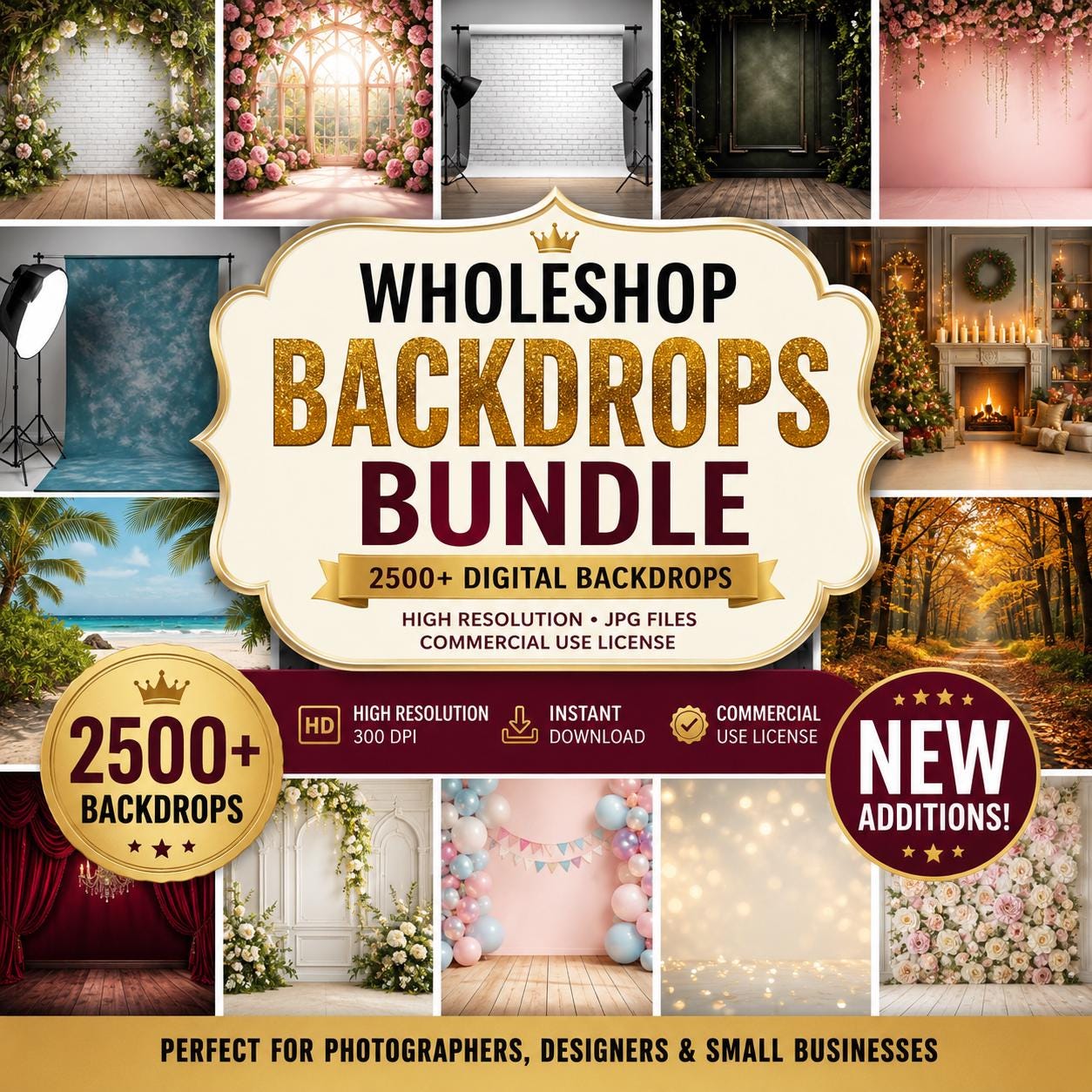 2500 Photography Backdrops Bundle | High Resolution Studio Backgrounds ...