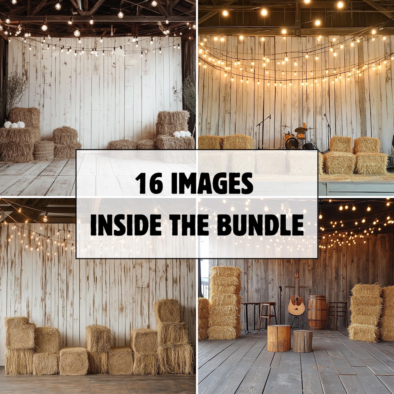 Farmhouse Photography Backdrops: Rustic Barn, Floral Scenes (16 PNG ...