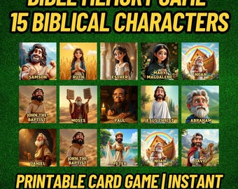 Jesus Memory Game – 15 Matching Pairs | Bible Stories of Christ ...
