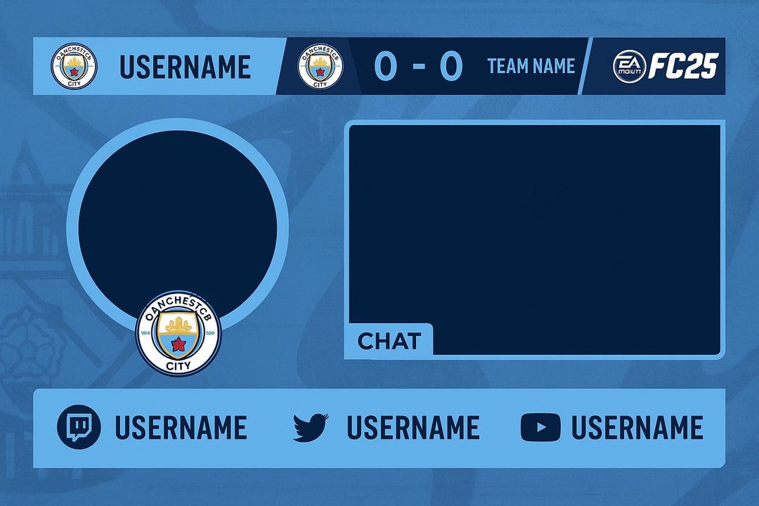 Manchester City Streaming Overlay - Etsy