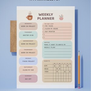 Printable Weekly Planner – Minimal To-do List - Etsy