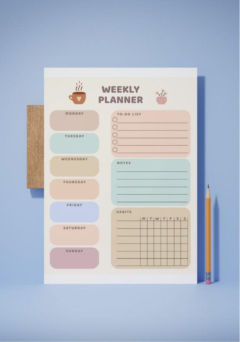 Printable Weekly Planner – Minimal To-do List - Etsy