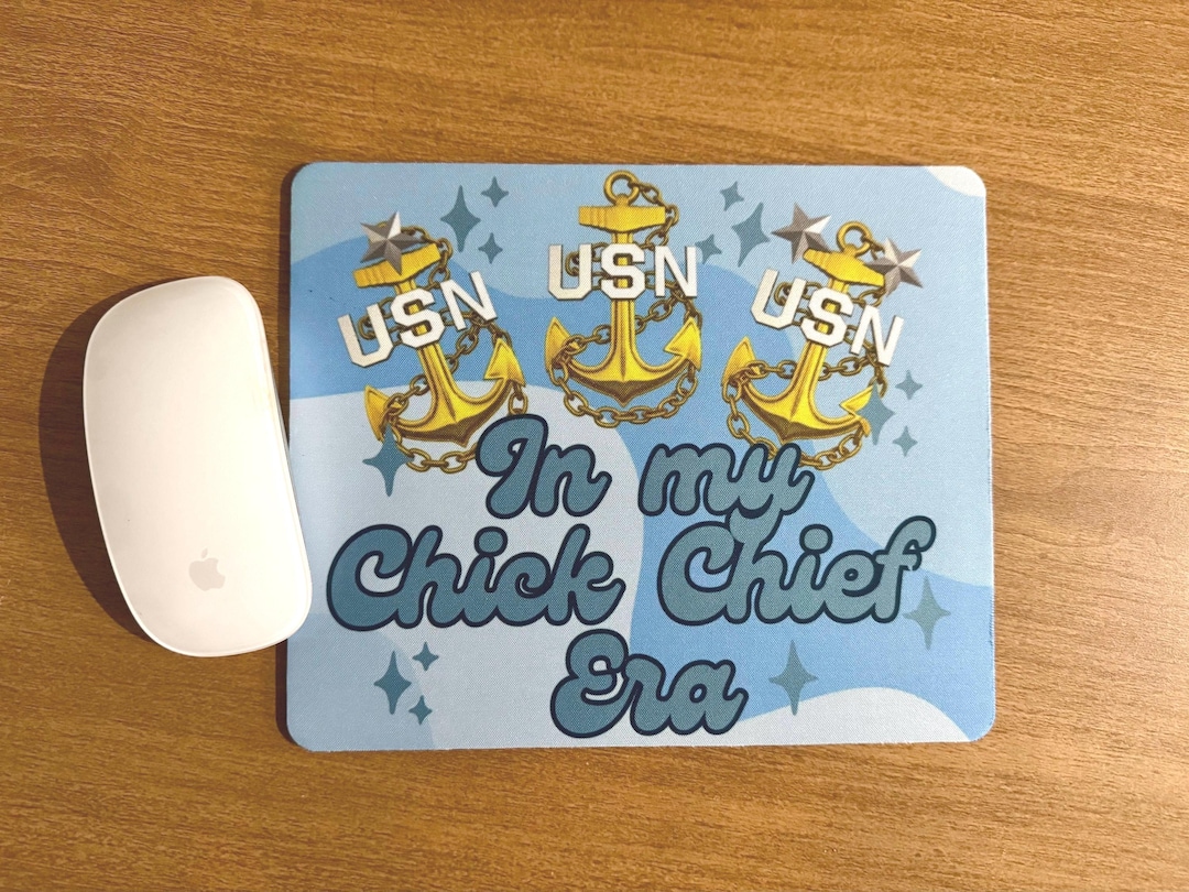 Chick Chief Era Mouse Pad: Navy Wife Desk Decor With USN Anchor - Etsy