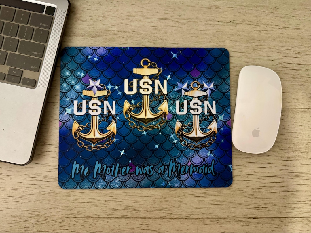 US Navy Chief Anchor Mouse Pad: Mermaid Scale Desk Accessory - Etsy