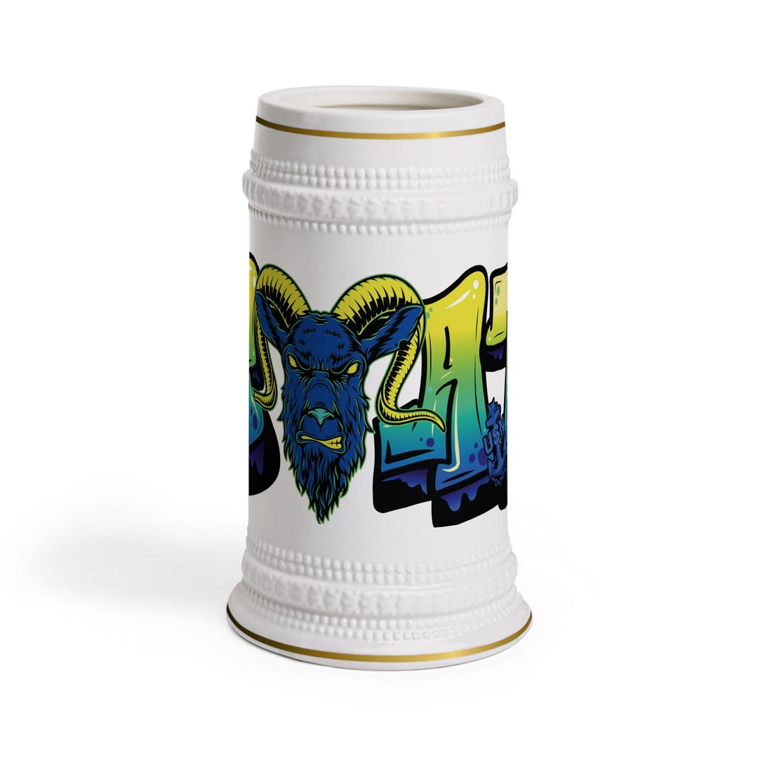 US Navy Goat Ceramic Beer Stein | Military Chief Mug With Gold Rim - Etsy