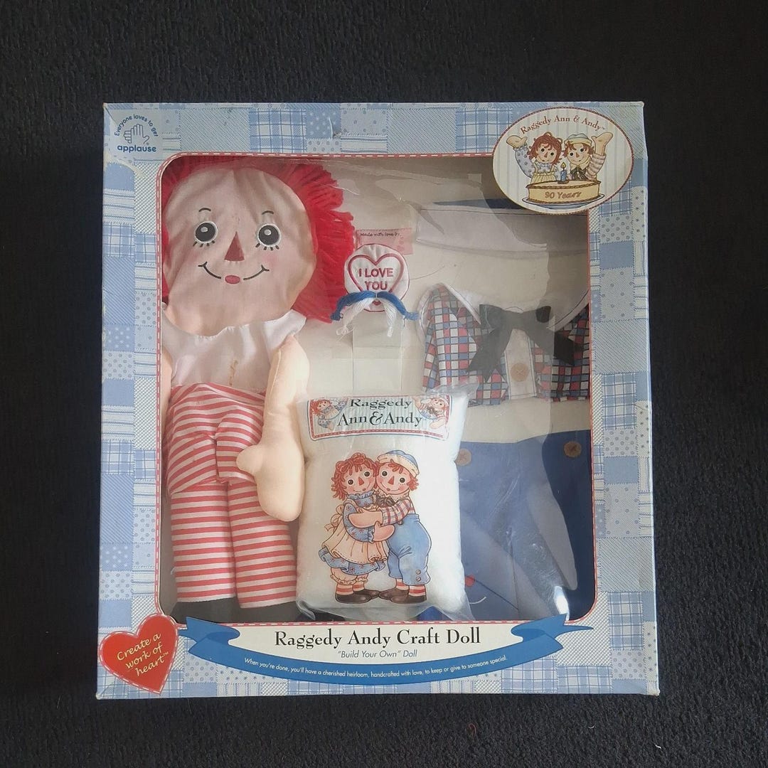 2005 Applause ~ Raggedy Andy Craft Doll "build Your Own" ~ 18" Tall ...