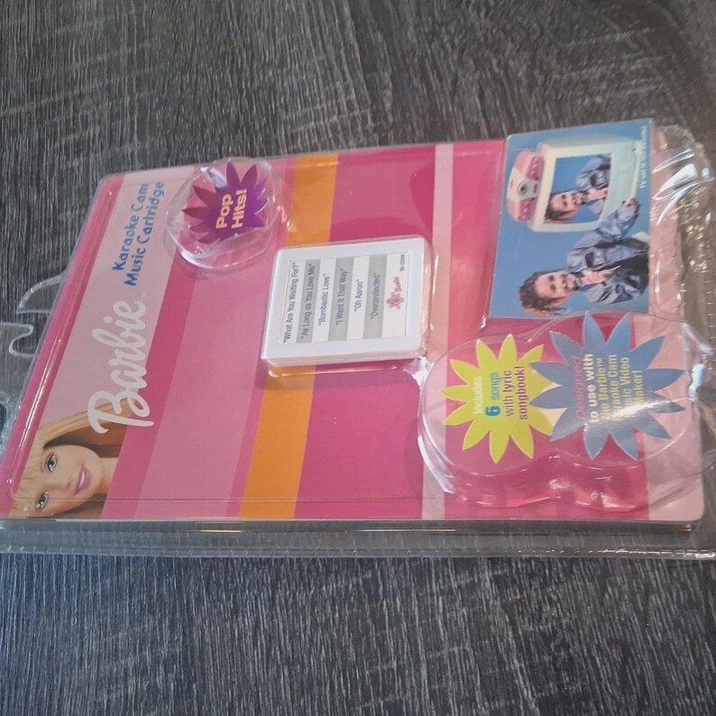 Barbie Karaoke Cam Music Cartridge Pop Hits With Lyric Book NEW VTG ...