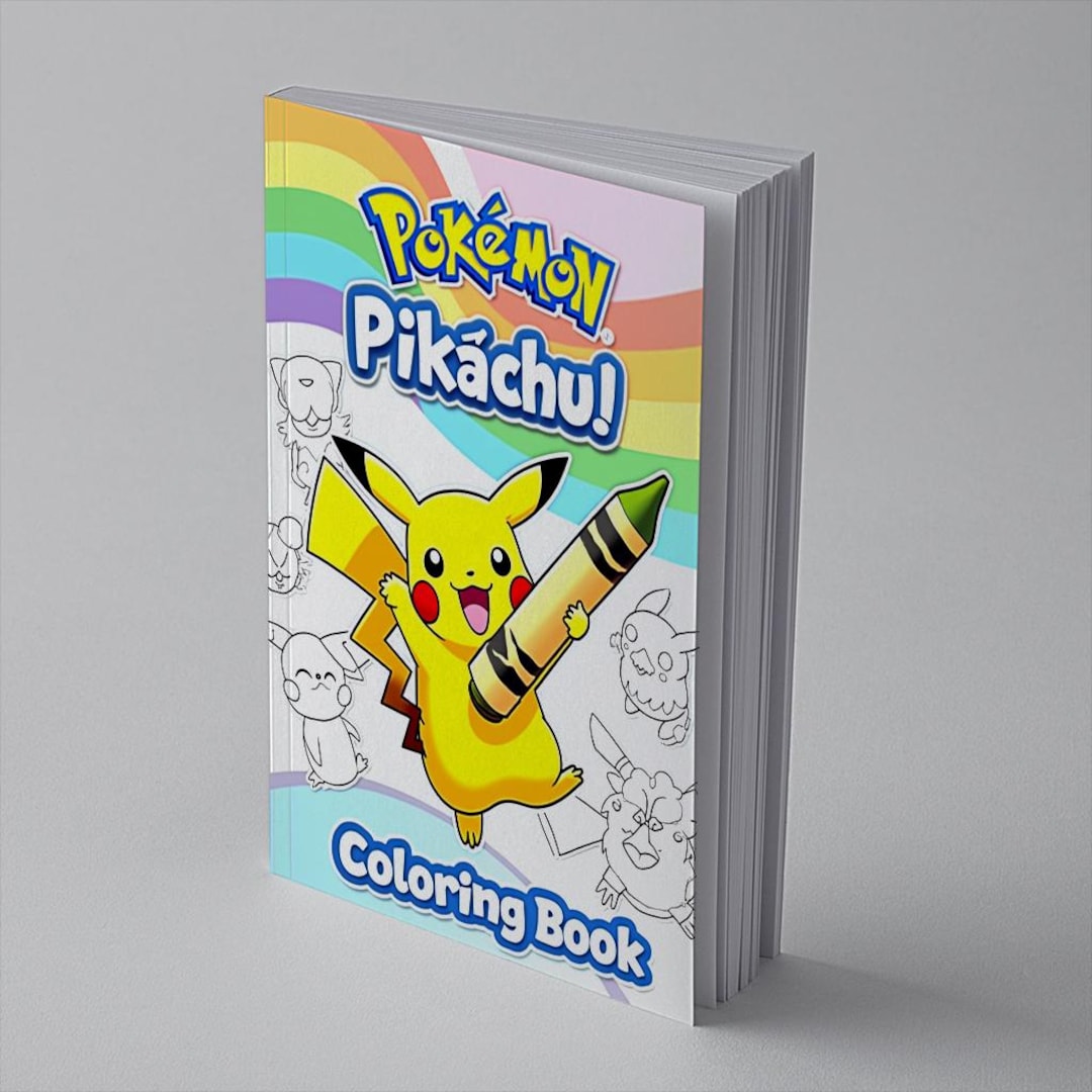 Pikachu Pokémon Coloring Book for Kids and Fans, Fun Anime Art Pages ...