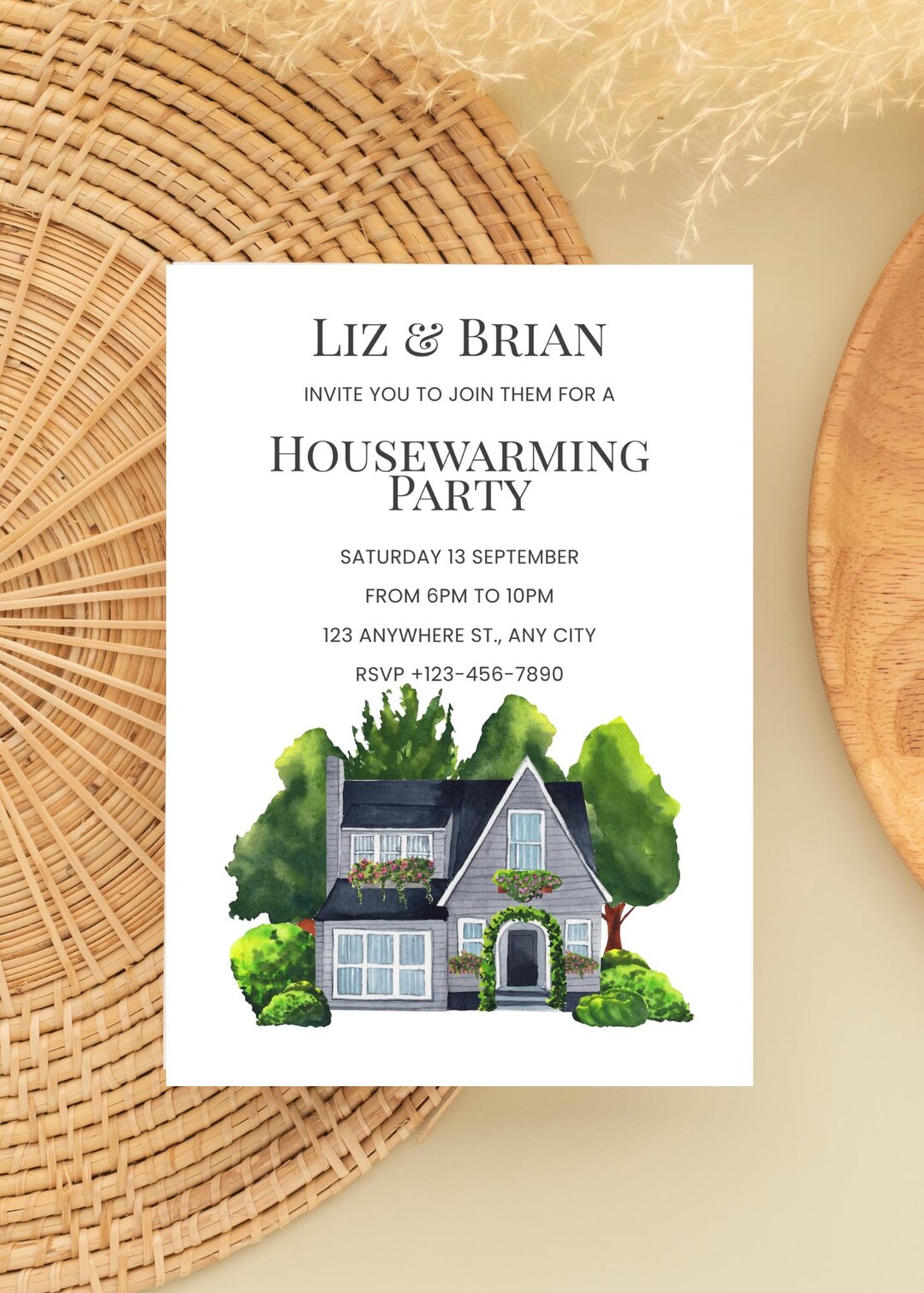 Editable- Housewarming Invitation Template- Customizable in Canva - Etsy