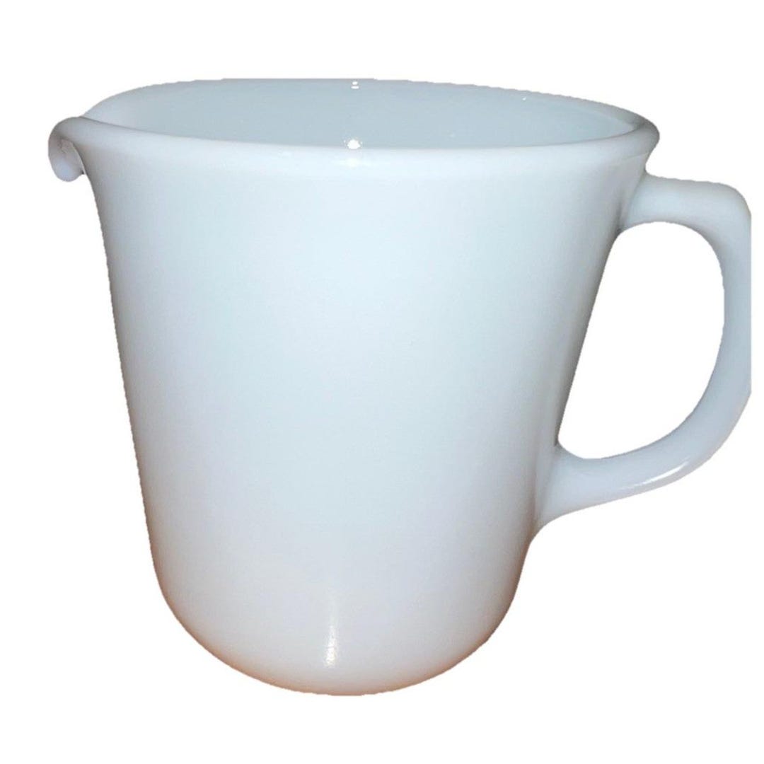 Vintage Pyrex Creamer Milk Glass Winter Frost White - Etsy