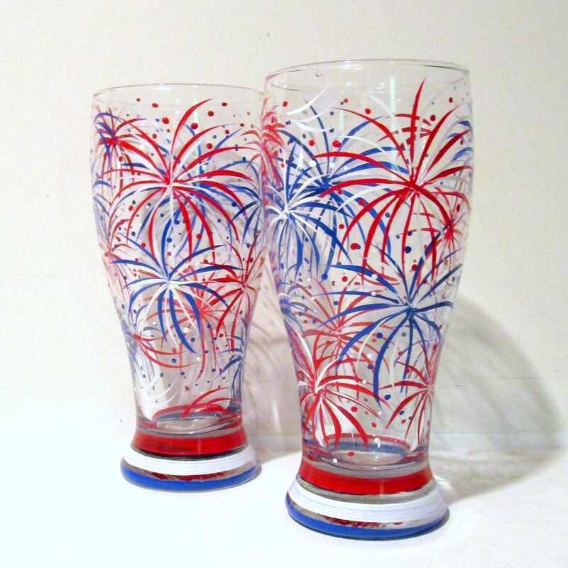 Patriotic Glassware - Etsy