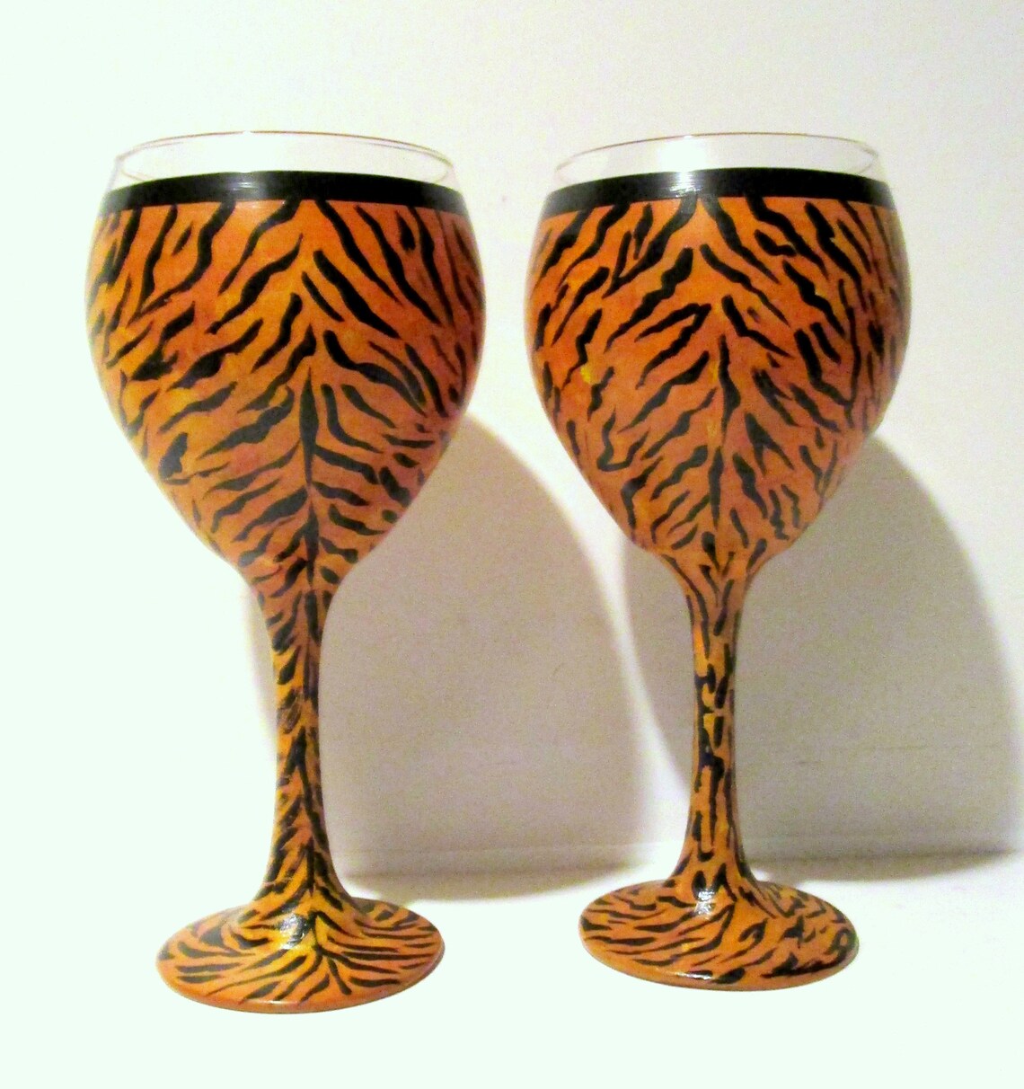 Tiger Animal Print Jungle Animal Print Set 2 20 oz Hand | Etsy