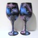 Galaxy, Nebula, Universe Celestial Hand Painted Wine Glasses Set of 2 ...