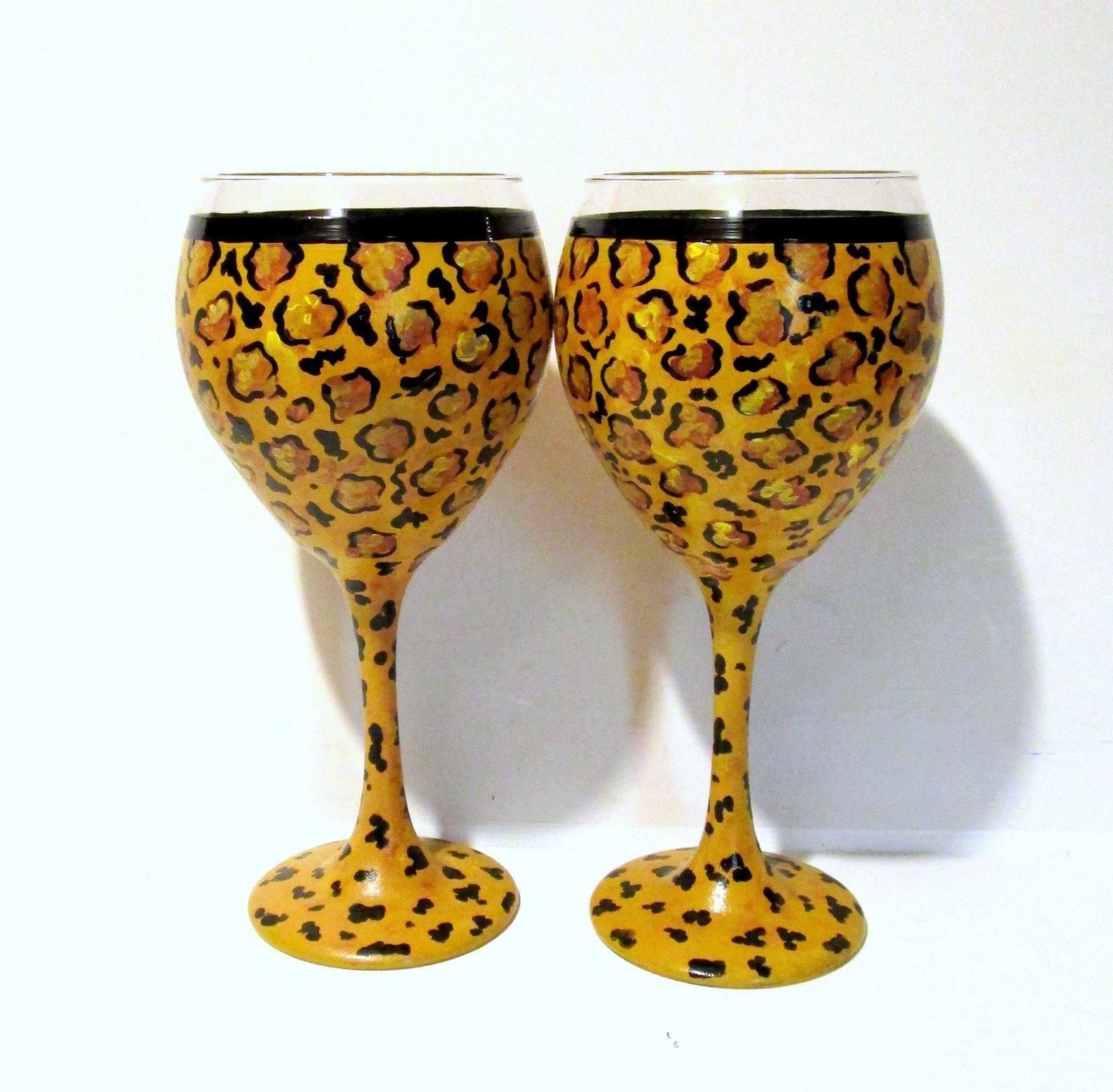 Leopard Animal Print Jungle Animal Print Set 2 20 oz Hand | Etsy