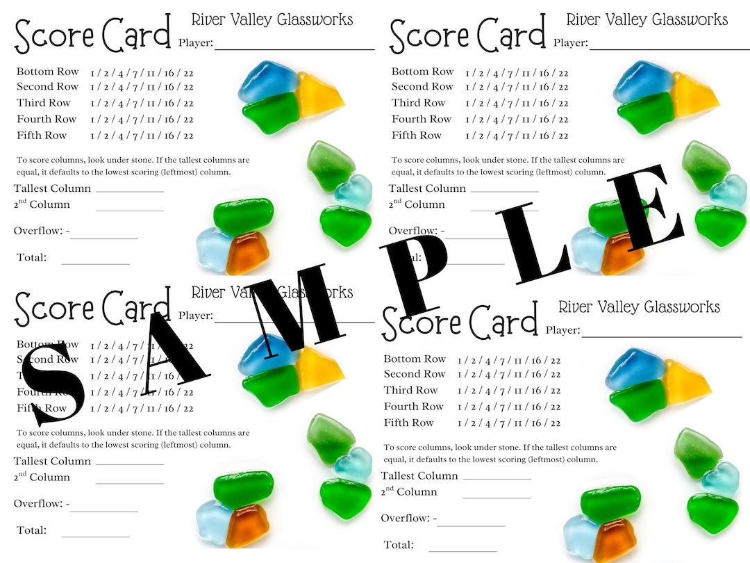 River Valley Glassworks Score Sheet - Etsy