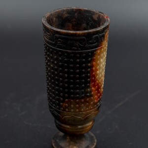 Antique Chinese Jade Goblet Cup With Taotie Motif – Carved Ritual ...