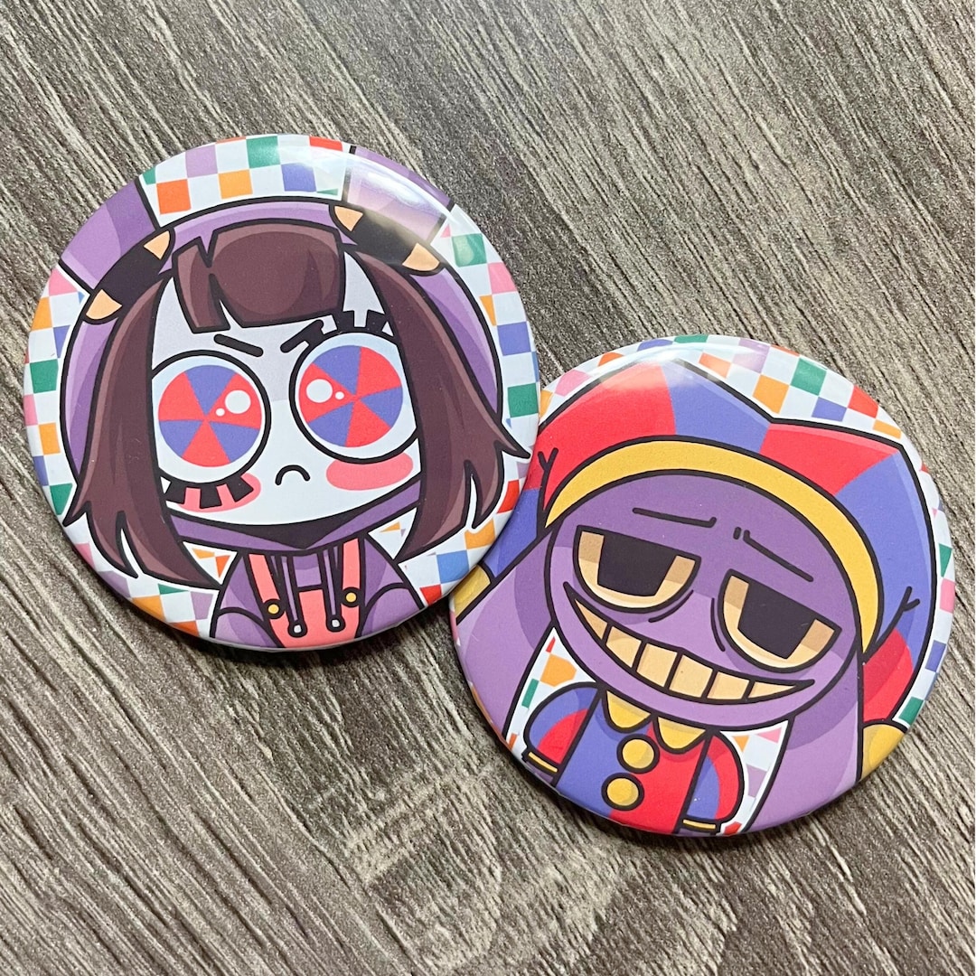 Pomni & Jax Pinback Buttons, the Amazing Digital Circus Character Pins ...