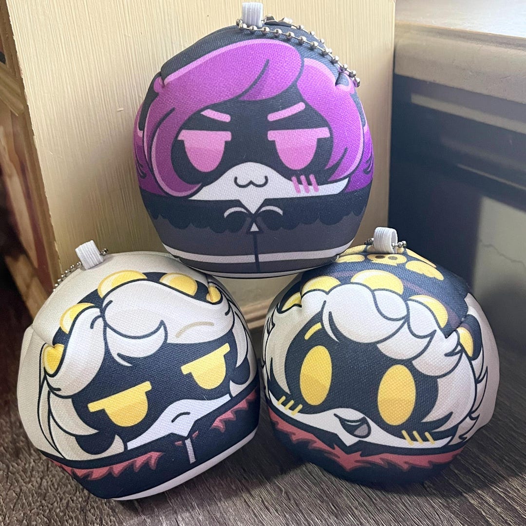 Murder Drones Omanjuu Keychain Plushies: Handmade Uzi, N, & V Plush ...