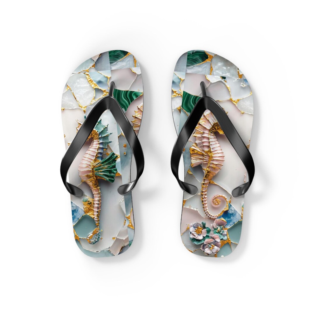 Seashell Flip Flops | Beach Sandals, Summer Footwear, Vacation ...