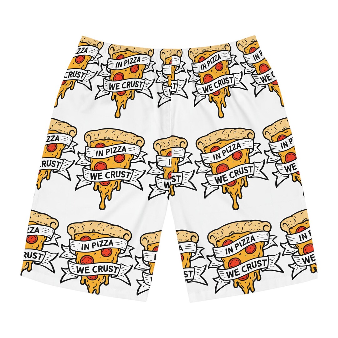 Pizza Lover's Board Shorts, Fun Swimwear, Summer Beach Shorts, Casual ...